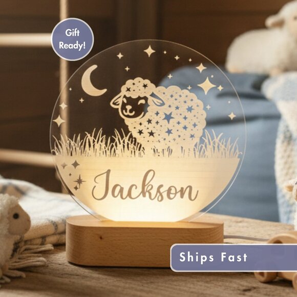 LED Expression | Accents | Personalized Sheep Night Light Custom Led ...